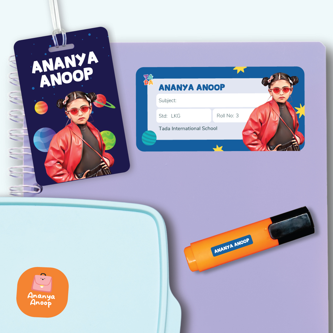 Custom Books Stickers & Bag Tag Combo for Kids