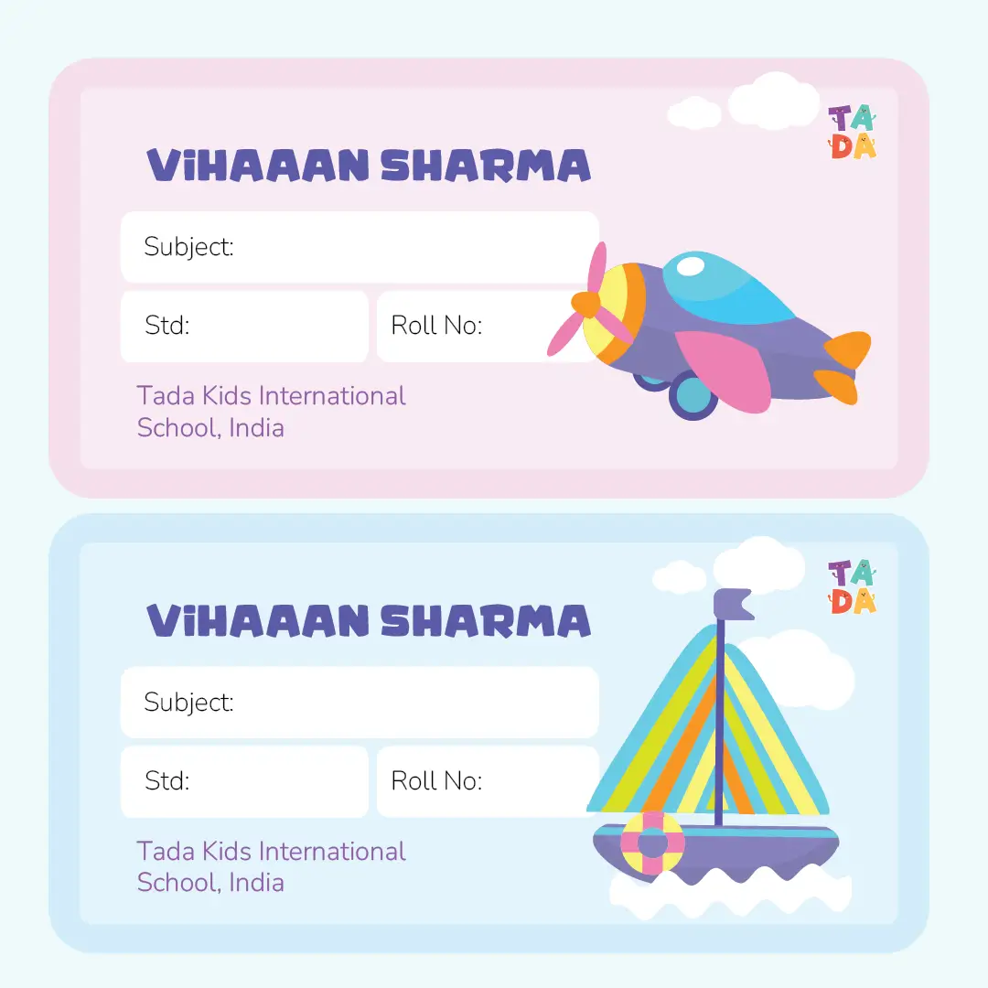 Personalised Name Slip for Kids with Name | TADA KIDS