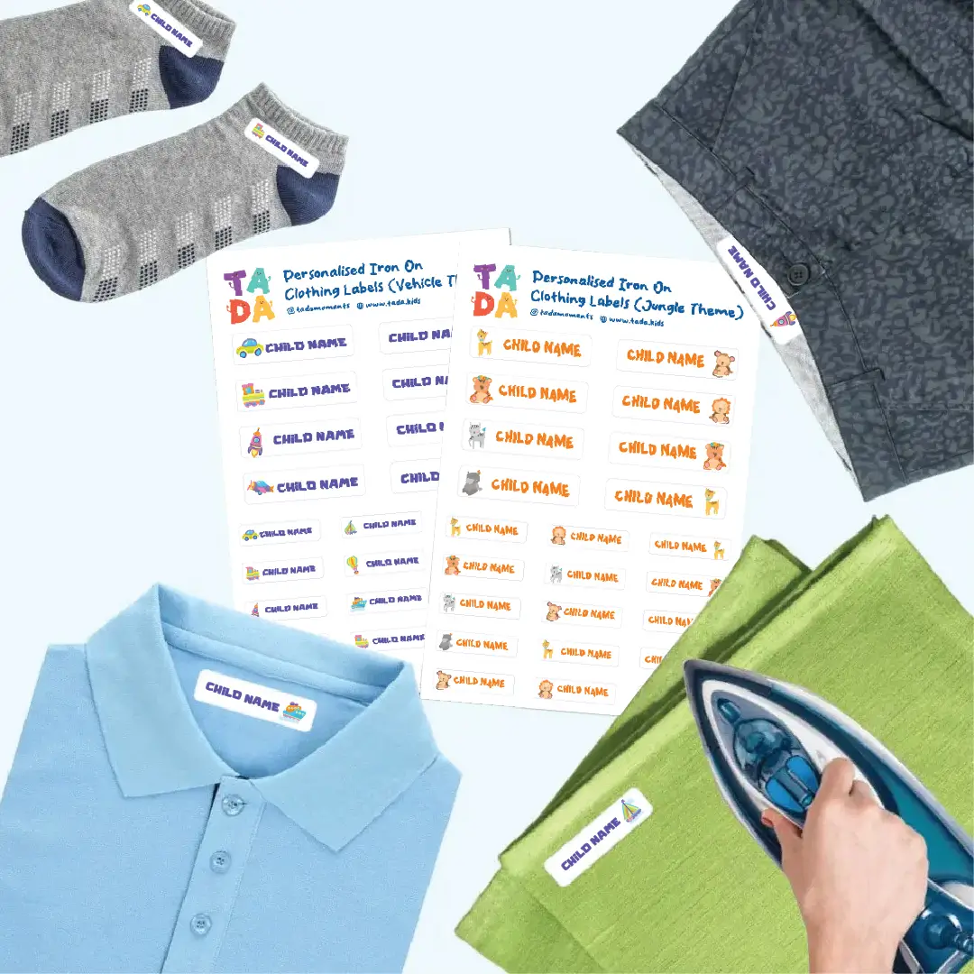 Custom Clothing Stickers for Kid's Uniform | TADA KIDS
